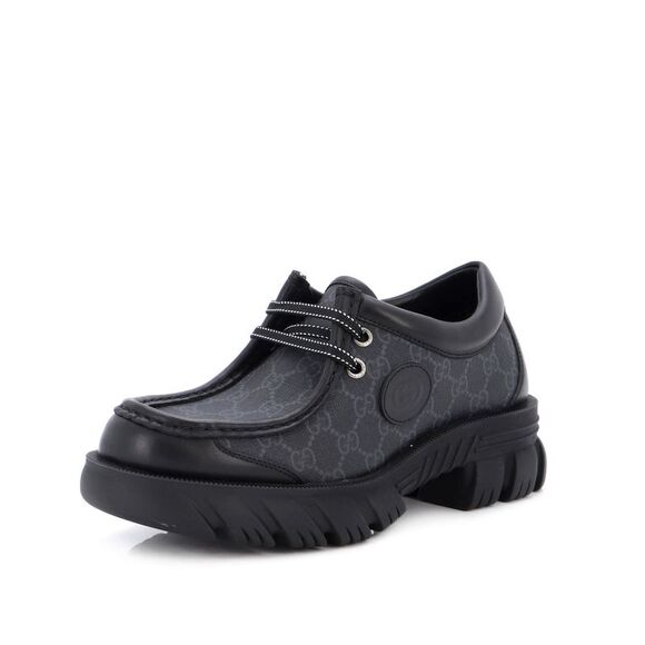 Gucci | Shoes | Gucci Mens Gg Lug Sole Lace Up Derby Shoes Gg Coated ...